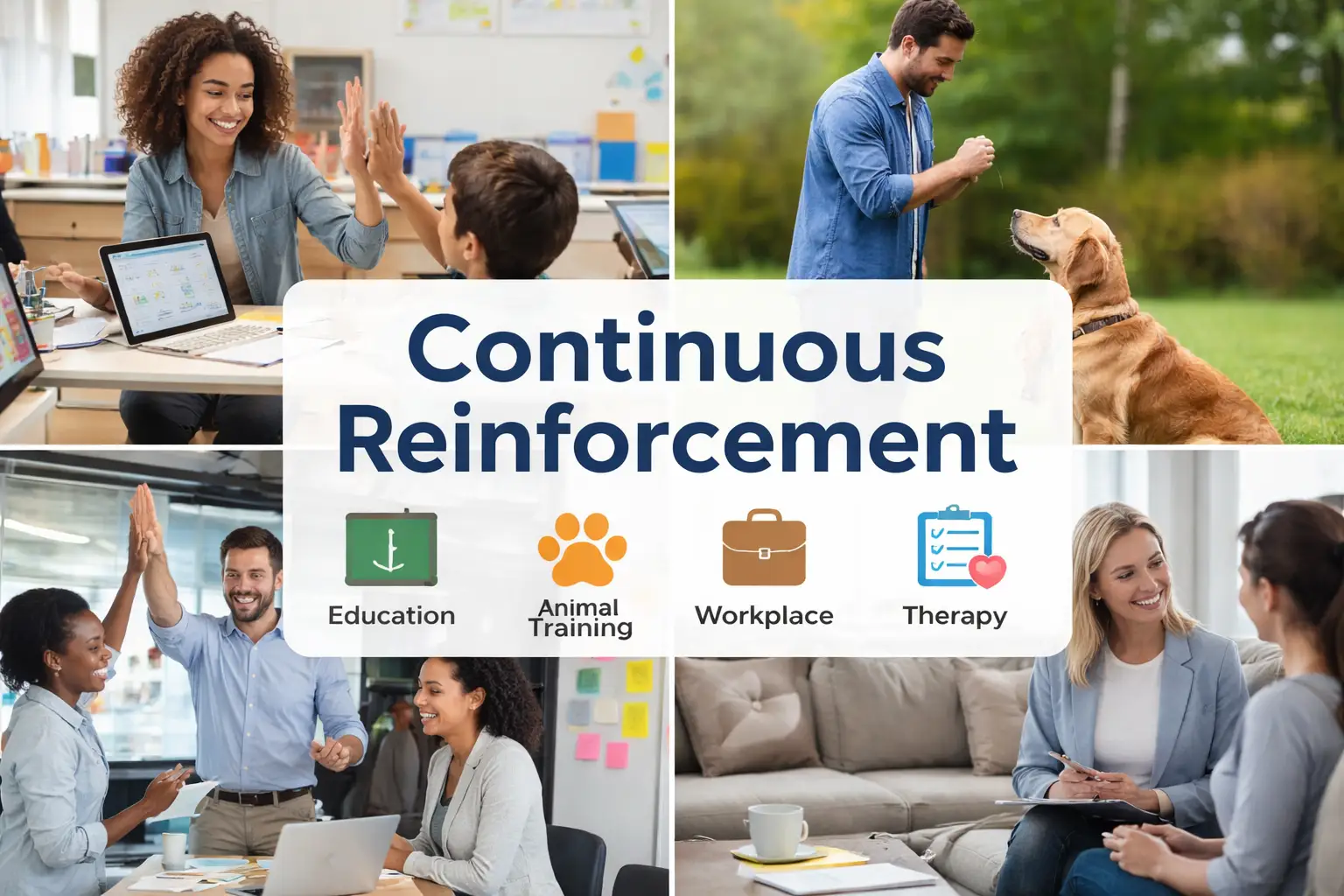 Continuous Reinforcement: Theory, Examples & Applications
